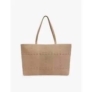 Whistles Whipstitch Suede Tote Bag - Neutral