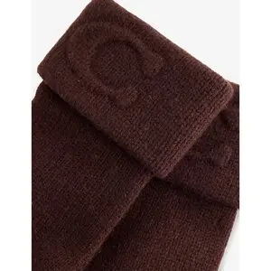 COACH C Embossed Wool-blend Knit Glove