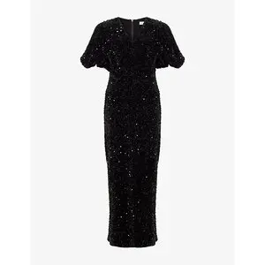 PHASE EIGHT Elaina Sequin-embellished Woven Maxi Dress