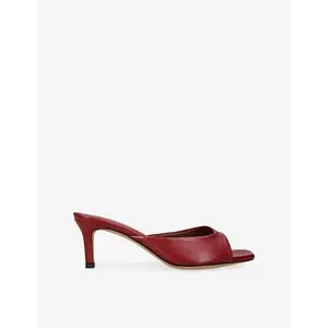 ANONYMOUS COPENHAGEN Mazy 55 Leather Heeled Mules - Red