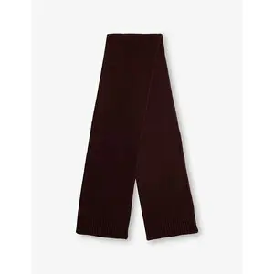 COACH Logo-embossed Wool-blend Scarf - Maple