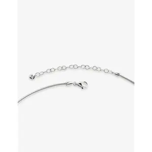 Monica Vinader Odyssey Gemstone Pebbled Sterling And Aquamarine Chain Necklace - Silver