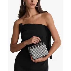 REISS Nova Mini Crystal-embellished Cross-body Bag