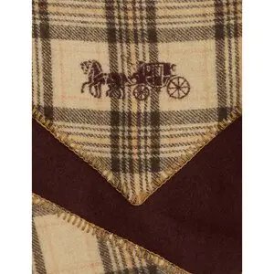 COACH Lucy Plaid Wool-blend Triangle Scarf