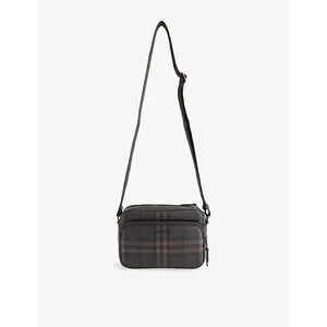 Burberry City Check Pocket Coated-canvas Crossbody Bag - Dark Brown