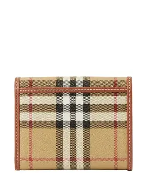Burberry Lancaster Small Check Tri-fold Wallet