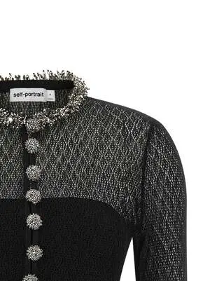SELF-PORTRAIT Openwork Knitted Bodysuit