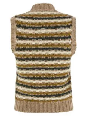 Marni Shetland Acquard Knit Vest