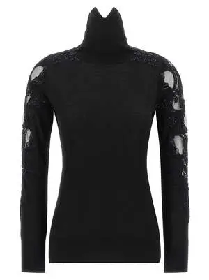 ERMANO SCERVINO Ermanno Scervino High Neck With Lace Inserts