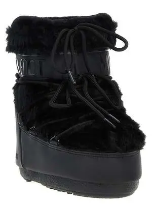 Moon Boot Ltrack Tube Faux Fur' Ankle Boots - Black