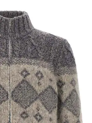 Brunello Cucinelli Chiné Yarn Cardigan - Gray