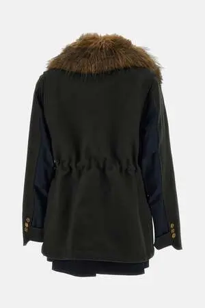 Sacai Wool Melton X Suiting Jacket