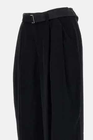Sacai Wide Leg Crepe Back Satin Pants