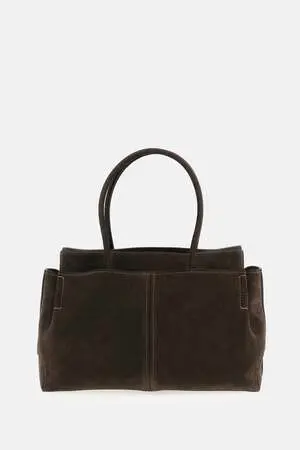 TOD'S Medium Suede Leather Shopping Bag - Multicolor