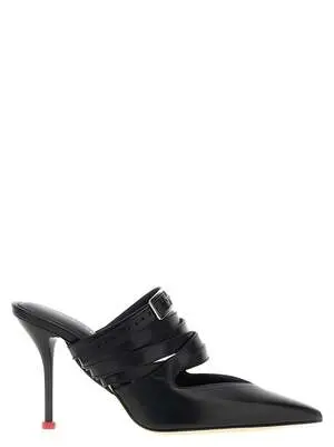 Alexander McQueen Strap Mules - Black
