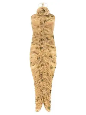 Magda Butrym Dress37' Dress With 3d Floral Detail - Cream