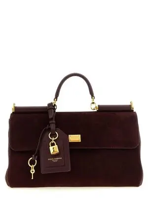 Dolce & Gabbana Medium Suede 'my Sicily' Handbag - Multicolor