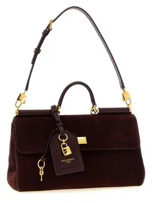 Dolce & Gabbana Medium Suede 'my Sicily' Handbag - Multicolor