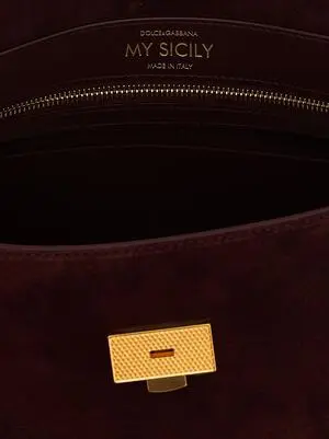 Dolce & Gabbana Medium Suede 'my Sicily' Handbag - Multicolor
