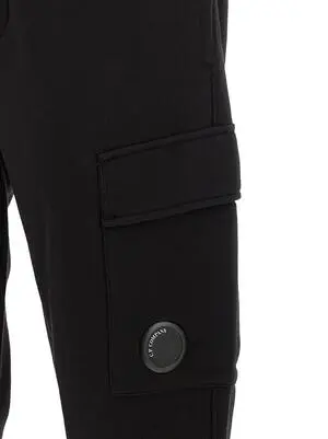 C.P. COMPANY Diagonal Raised Fleece' Pants With Lens Detail
