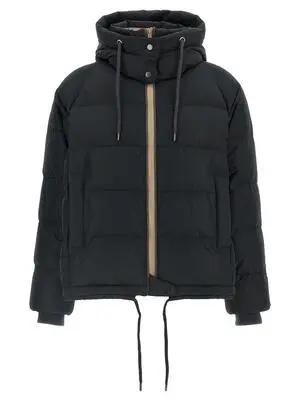 Brunello Cucinelli Down Jacket With Knit And Jewel Details - Black