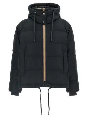 Brunello Cucinelli Down Jacket With Knit And Jewel Details - Black
