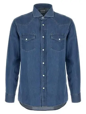 Brunello Cucinelli Texan Shirt - Blue