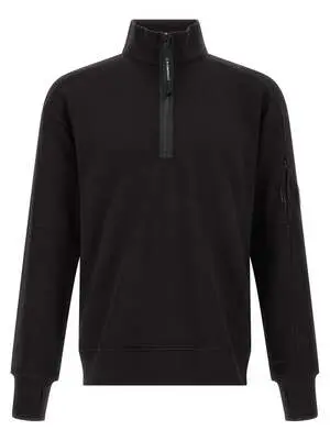 C.P. COMPANY C.P. Company Men 'Diagonal Raised Fleece ' Sweatshirt And Lens Detail Black