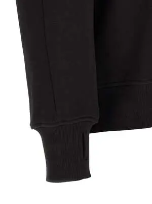 C.P. COMPANY Diagonal Raised Fleece Sweatshirt And Lens Detail - Black