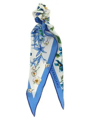 FERRAGAMO Primavera' Print Diamond Scarf - Blue