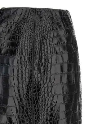 ERMANO SCERVINO Ermanno Scervino Coconut Print Sheath Skirt With Lace