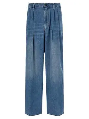 Marni Double Pleated Jeans - Blue
