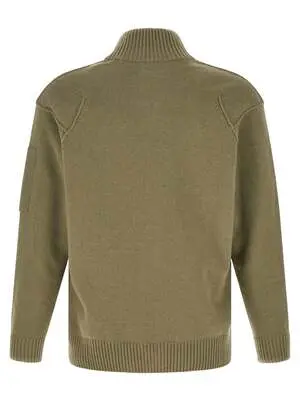 C.P. COMPANY Lambswool Grs' Cardigan With Lens Detail