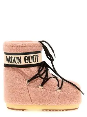 Moon Boot Icon Low Fleece Ankle Boots - Pink