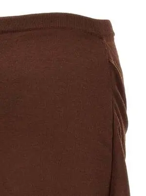 LEMAIRE Button Asymmetrical Skirt - Brown