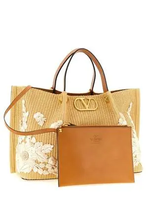 Valentino Garavani Shopping Medium Raffia