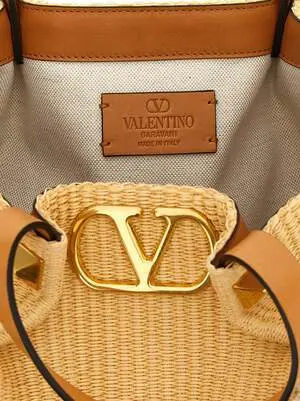 Valentino Garavani Shopping Medium Raffia