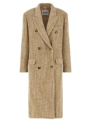 Isabel Marant Étoile Marant 'pilda' Double-breasted Coat - Cream