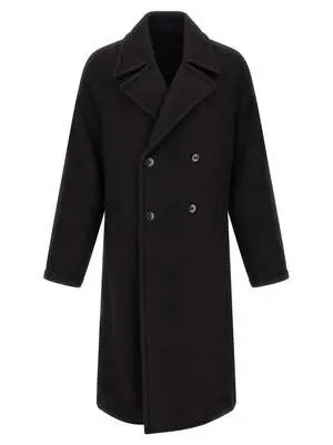 LEMAIRE Double-breasted Coat - Black