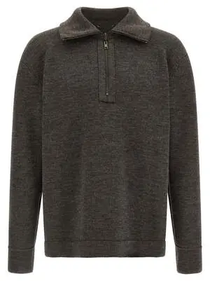 MAISON MARGIELA Elbow Patch Quarter-zip Reversible Sweater