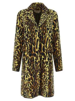 Marni Animalier Jacquard Wool Coat - Multicolor
