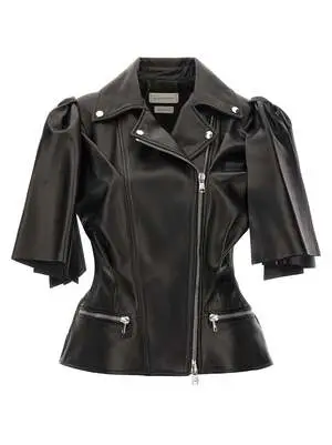 Alexander McQueen Bow Knot' Biker Vest - Black