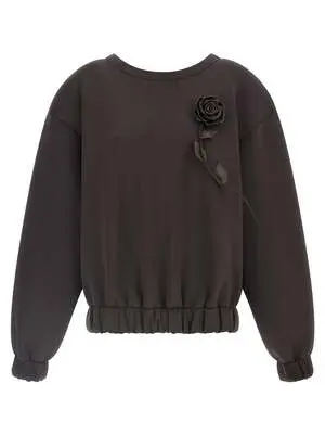 Giuseppe Di Morabito Removable Flower Application Sweatshirt - Brown