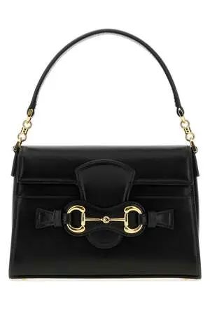 Gucci Leather Small Horsebit Duomo Handbag - Black