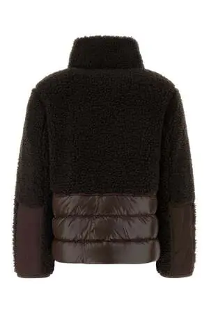 Moncler Chocolate Teddy And Polyester Glorieux Down Jacket
