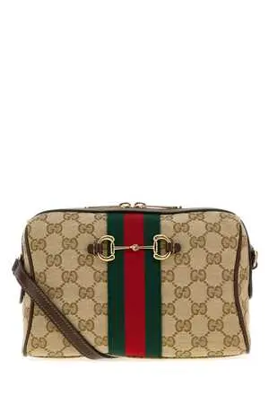 Gucci Gg Fabric Small Horsebit Web Crossbody Bag - Multicolor