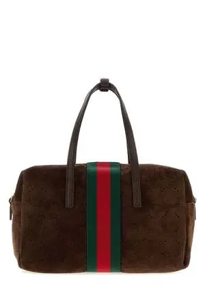 Gucci Suede Handbag - Brown