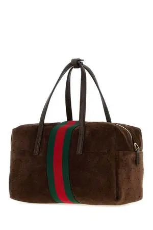 Gucci Suede Handbag - Brown