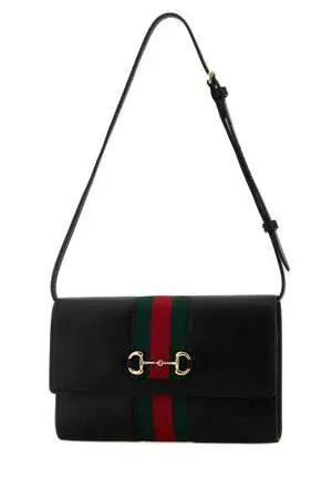 Gucci Leather Horsebit Web Wallet
