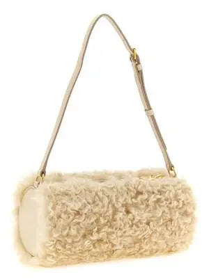 Stella McCartney Shearling Clutch - Cream